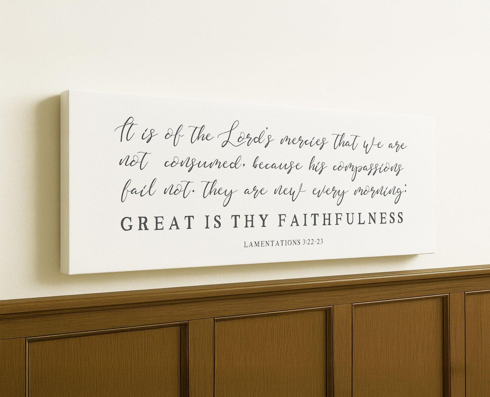 Rustic Wood Sign, is Thy Faithfulness, Bedroom Decor - Etsy