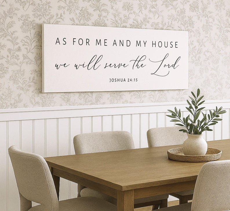 As for Me and My House We Will Serve the Lord | CHRISTIAN WALL ART ...