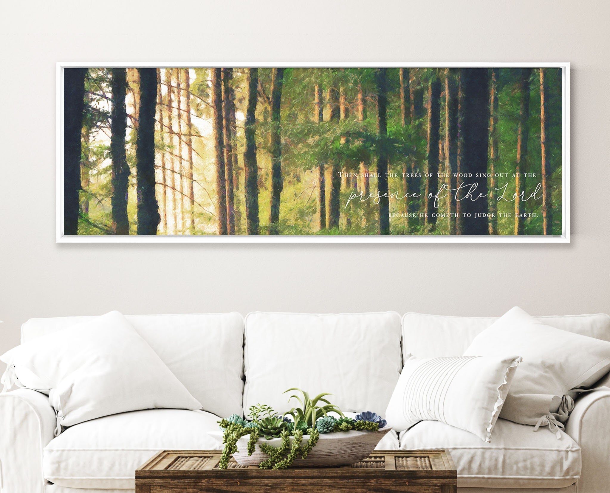 Trees of the Wood Scripture Canvas Wall Art Bible Verse - Etsy