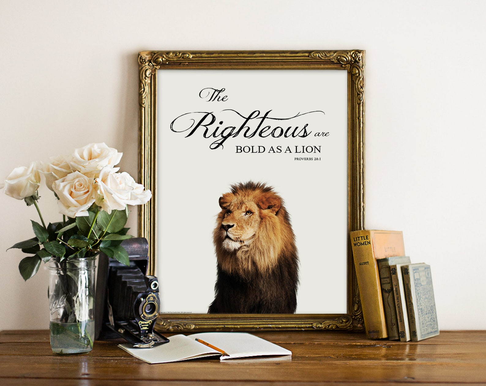 PRINTABLE Art "the Righteous Are Bold as a Lion" Proverbs 28:1 Art ...