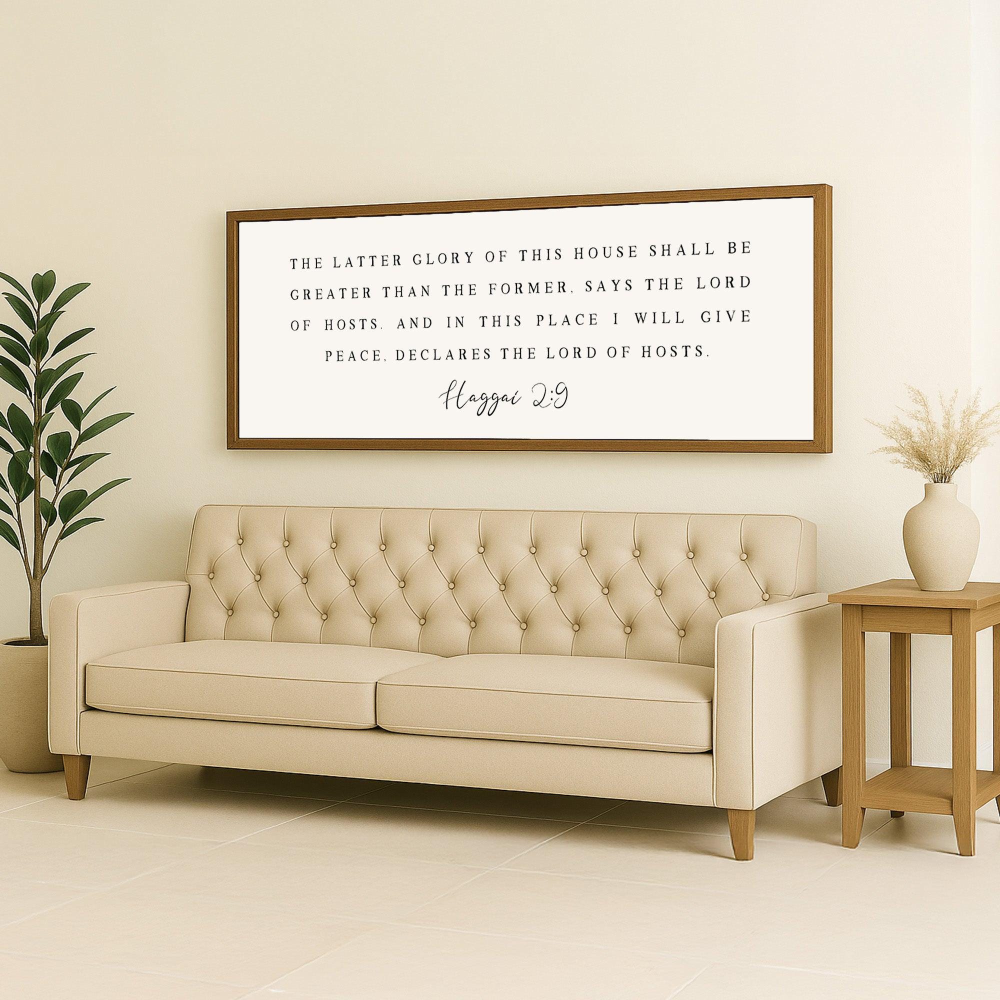 The Latter Glory of This House Shall Be Greater | Farmhouse Wood Sign ...