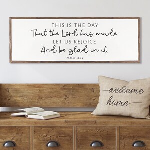 THIS IS the DAY That the Lord Has Made Wood Sign Farmhouse Christian ...