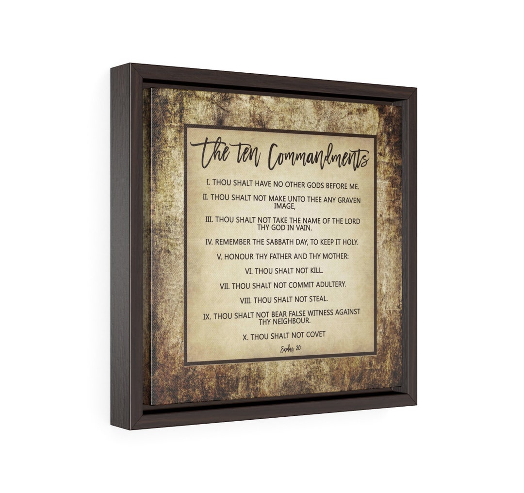 Ten Commandments Canvas Art: Modern Scripture, Christian Home Decor - Etsy