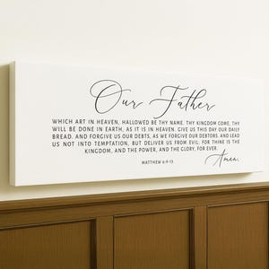 OUR FATHER, Which Art in Heaven Rustic Wood Sign | Christian Wall Art ...