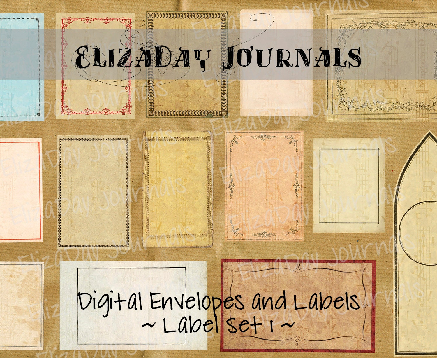 DIGITAL Labels Envelopes Postcards Vintage Scanned - Etsy