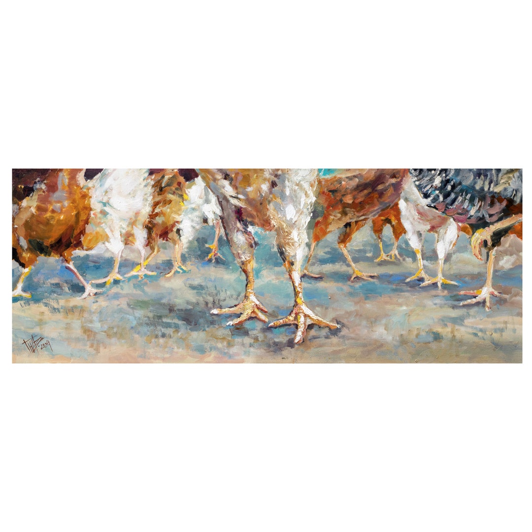 Chicken Legs Ukrainian, Hens on the Farm, White Hen Painting, Poultry ...