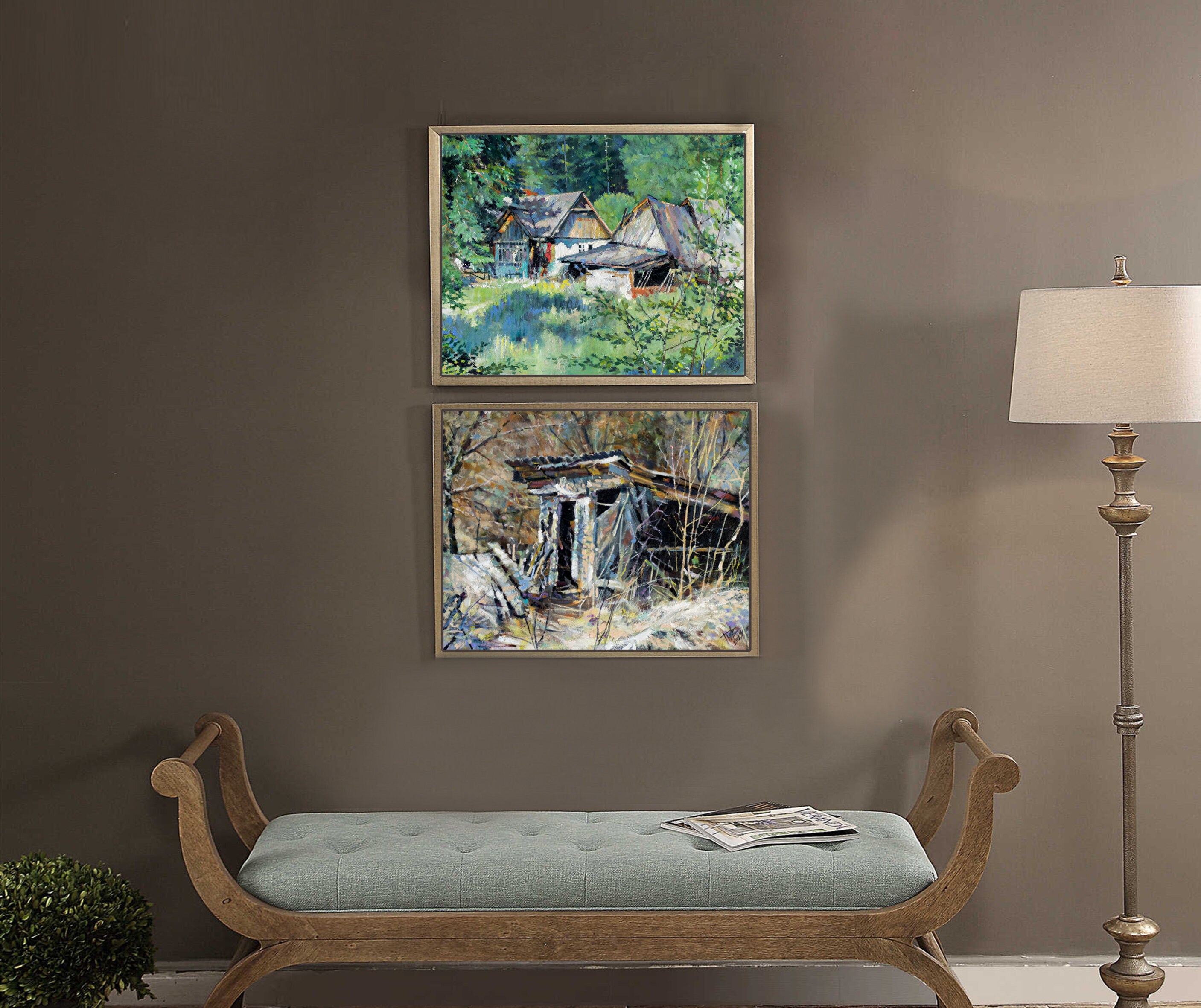 Old Abandoned Barn Oil Painting, the Shed Oil on Canvas, Original Oil ...