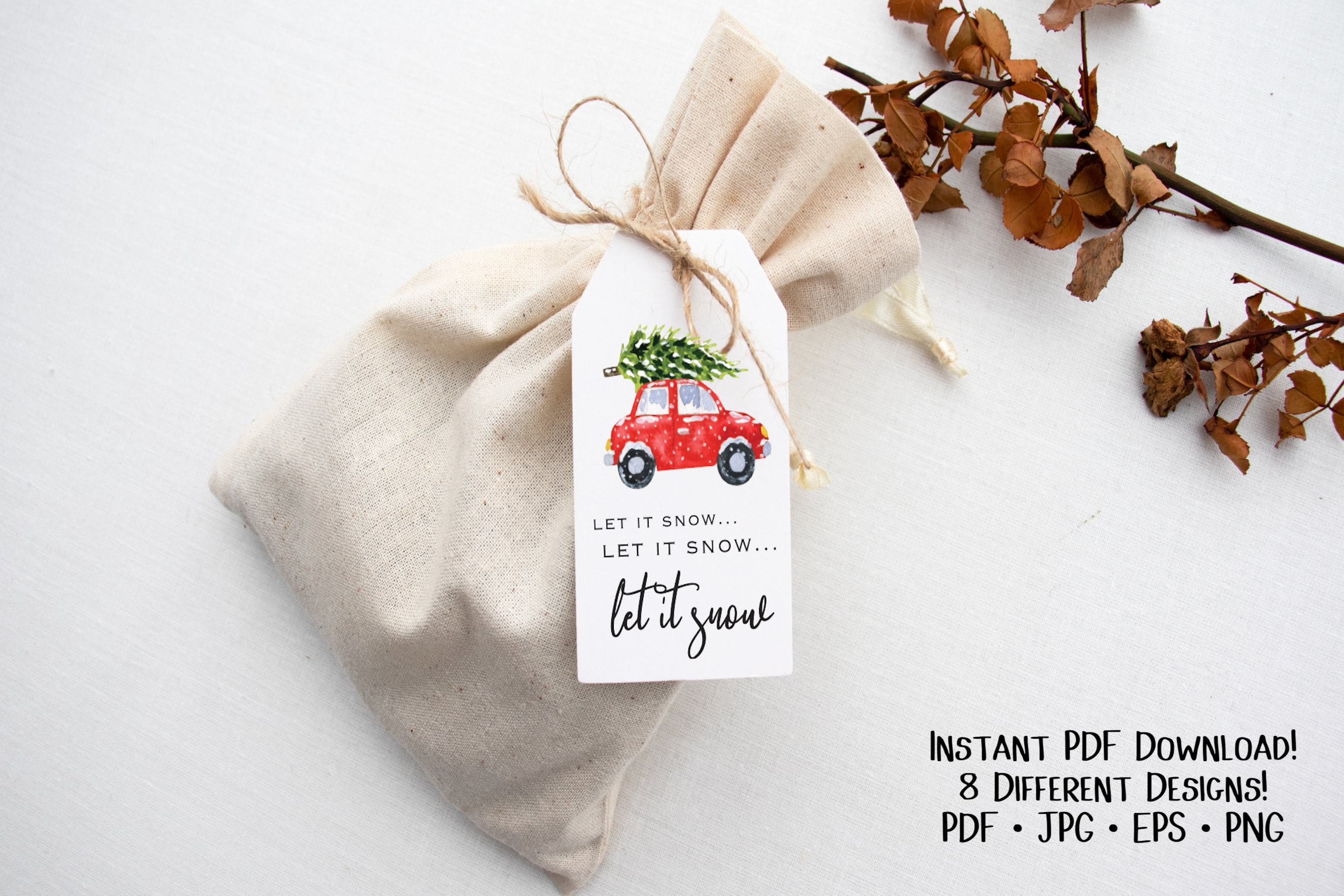 Printable Watercolor Christmas Gift Tags for Instant Download - Etsy