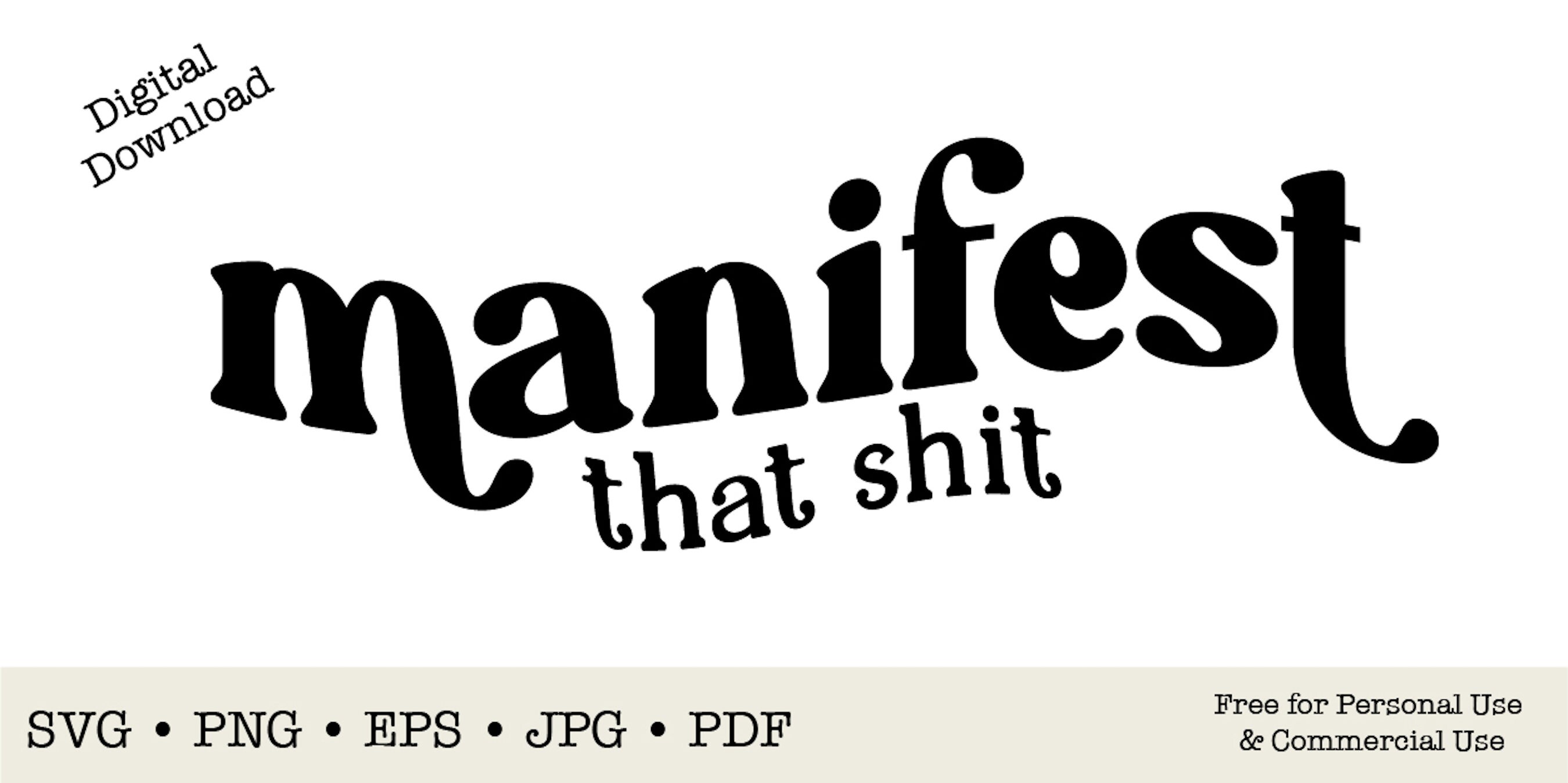 Manifest SVG Motivational SVG Inspirational SVG Unisex - Etsy