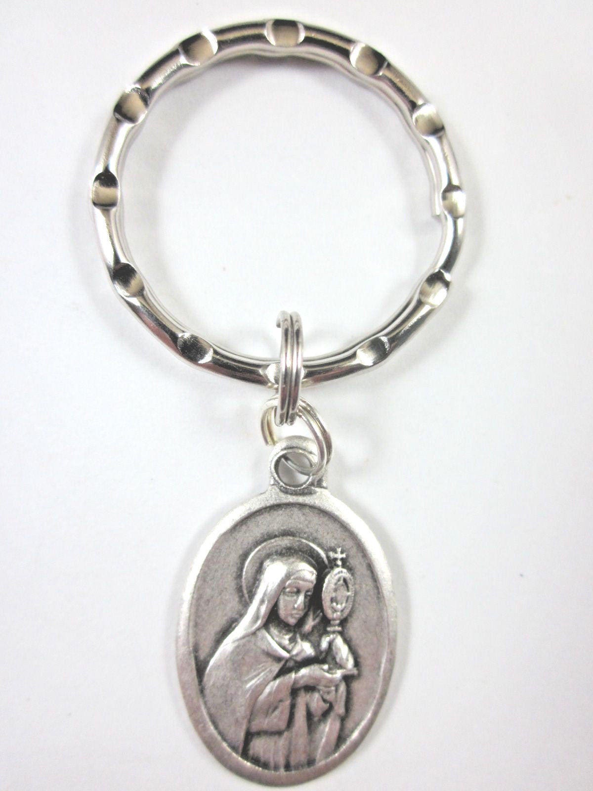 St Clare of Assisi Medal Italy Key Ring Gift Box & Prayer Card - Etsy