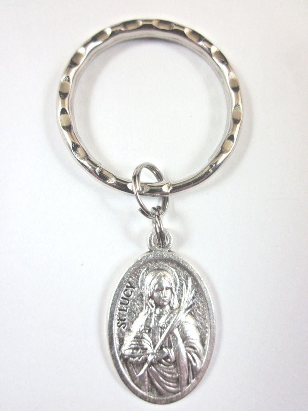 St Lucy Medal Italy Key Ring Gift Box & Prayer Card - Etsy