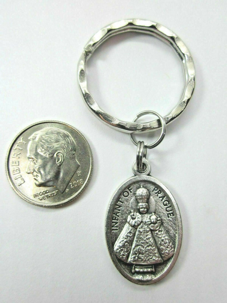 Infant of Prague / Guardian Angel Medal Key Ring Gift Box & - Etsy