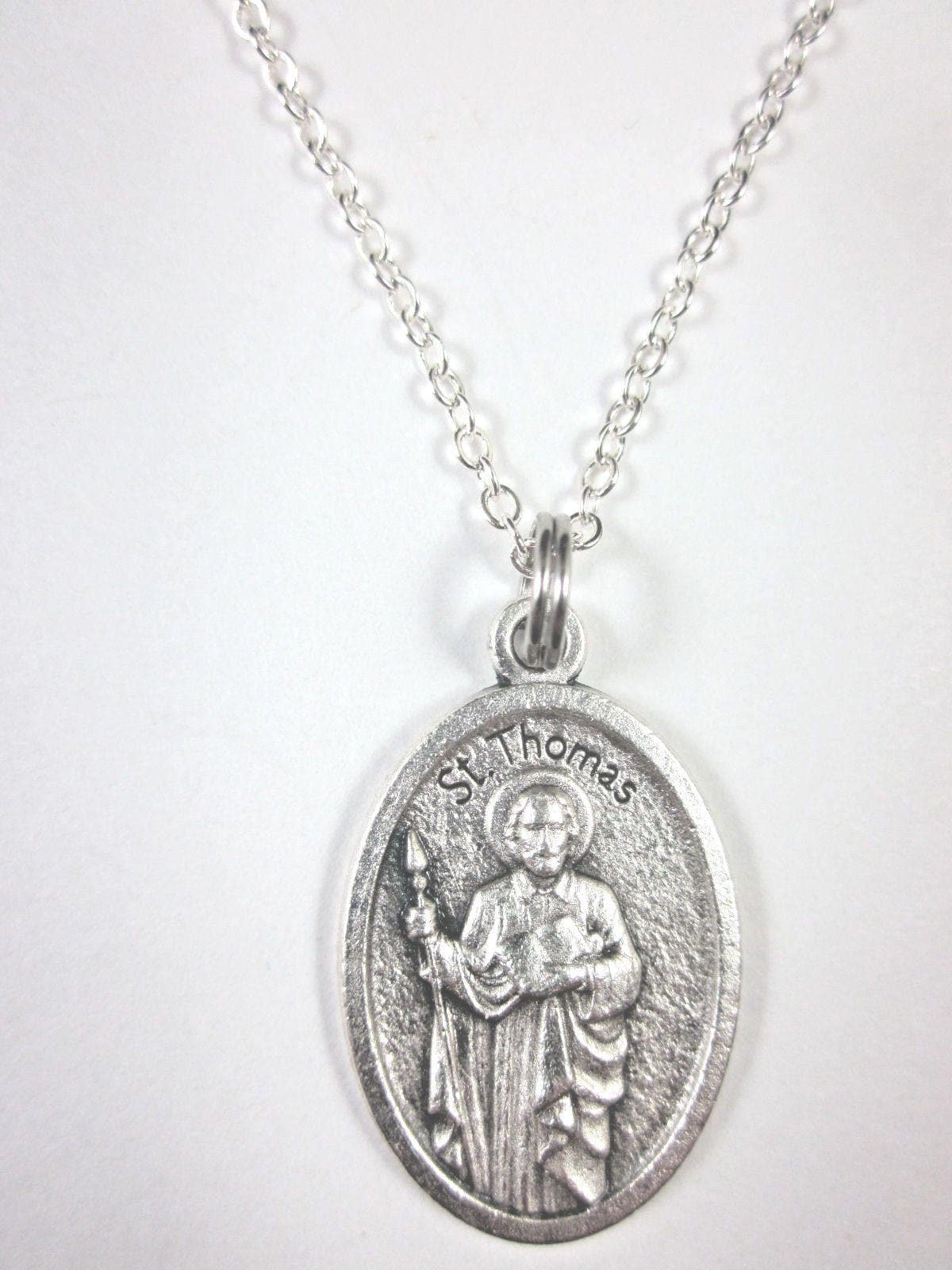 St Thomas the Apostle Medal Pendant Necklace Ladies 20" Chain Gift Box ...