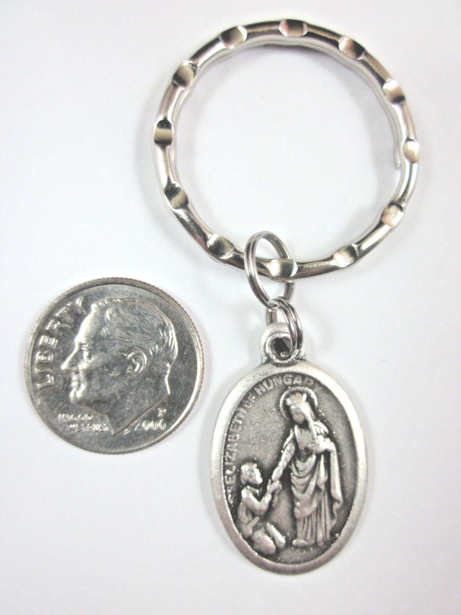 St Elizabeth of Hungary Medal Italy Key Ring Gift Box & Prayer | Etsy