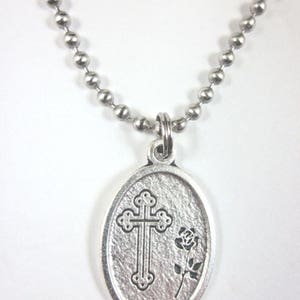 Holy Face / Cross Medal Pendant Necklace 24" Ball Chain Gift Box ...