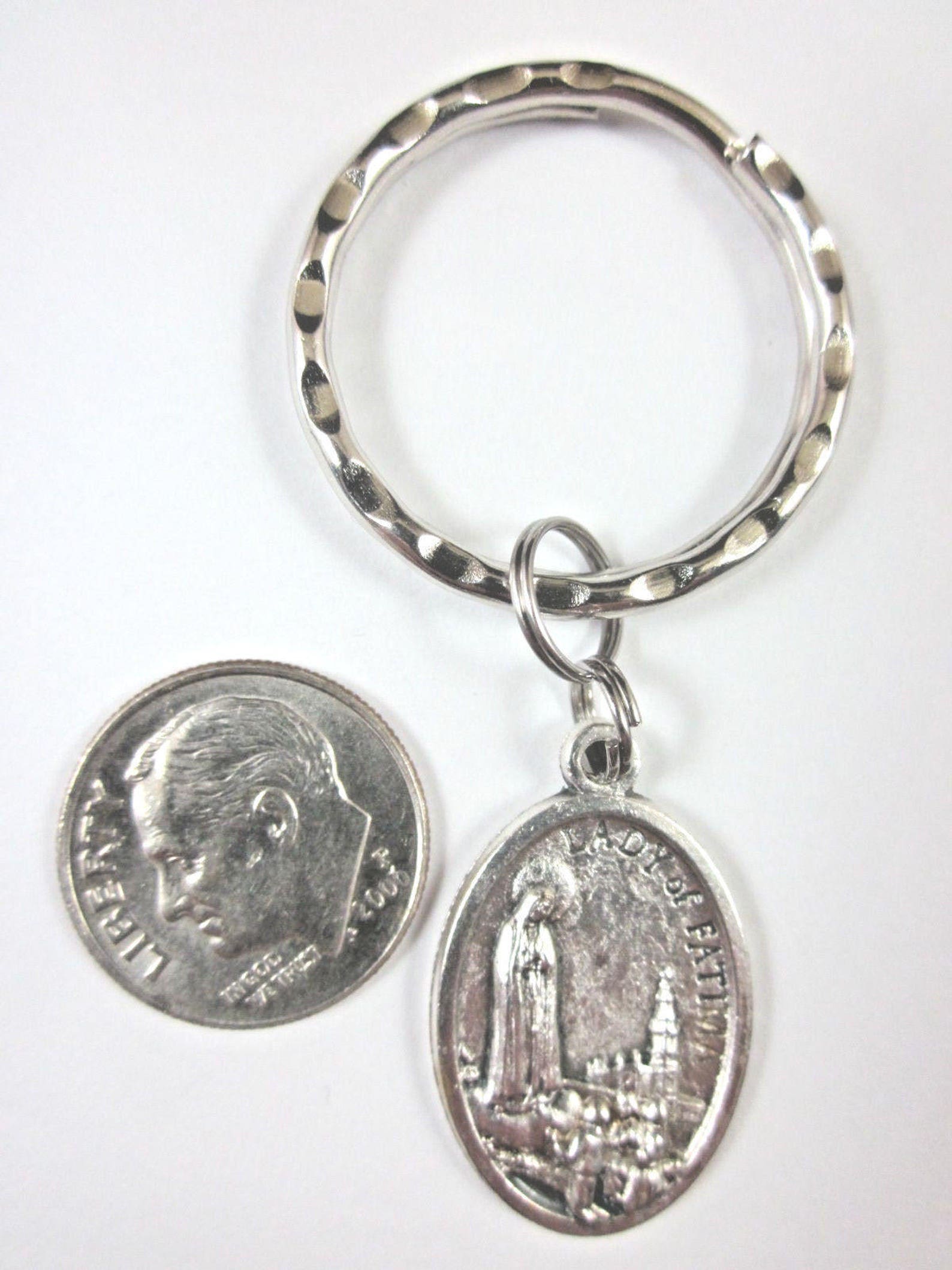 Our Lady of Fatima Medal Italy Key Ring Gift Box & Prayer Card | Etsy