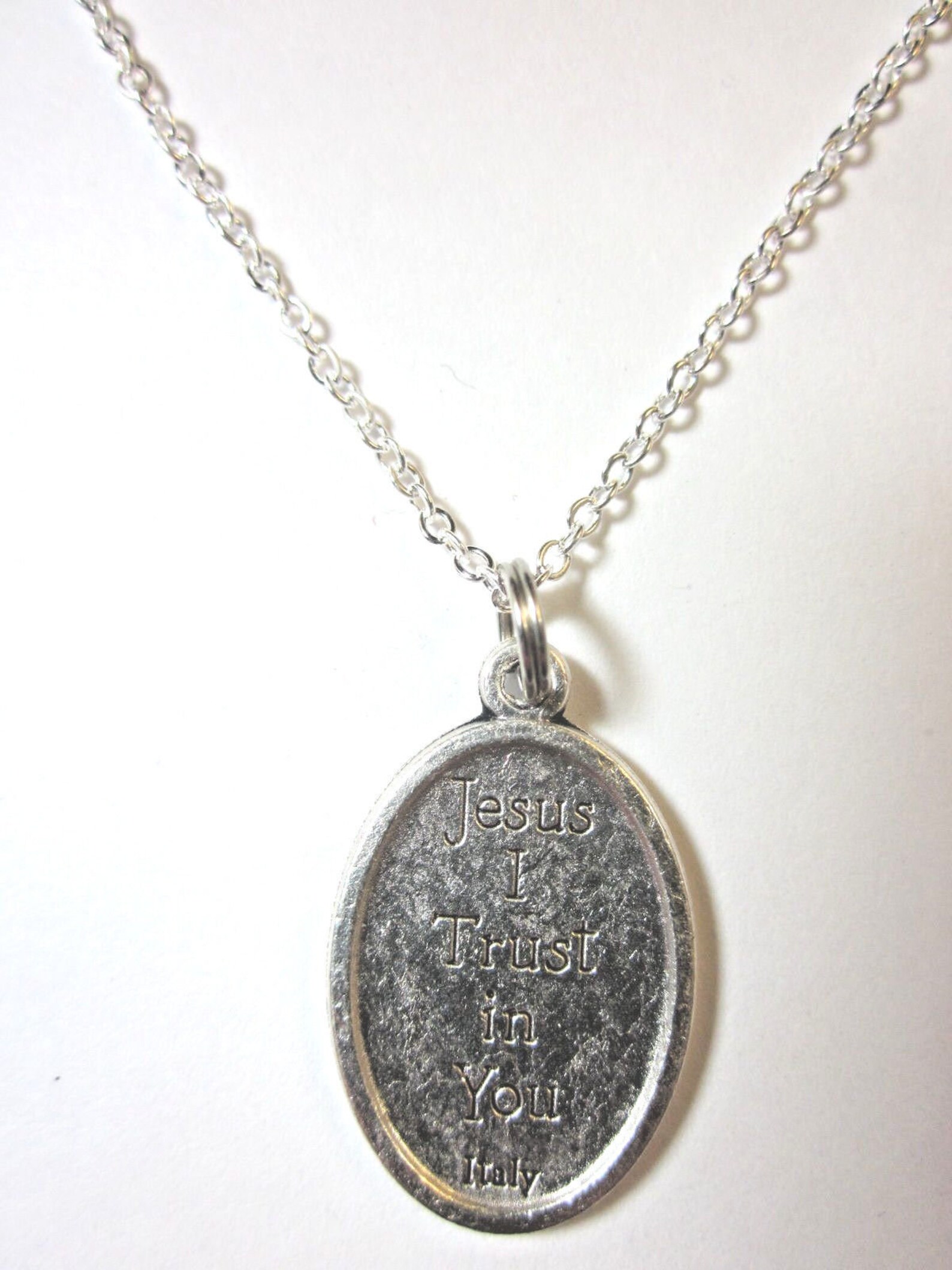 The Divine Mercy of Jesus Medal Pendant Necklace Ladies - Etsy