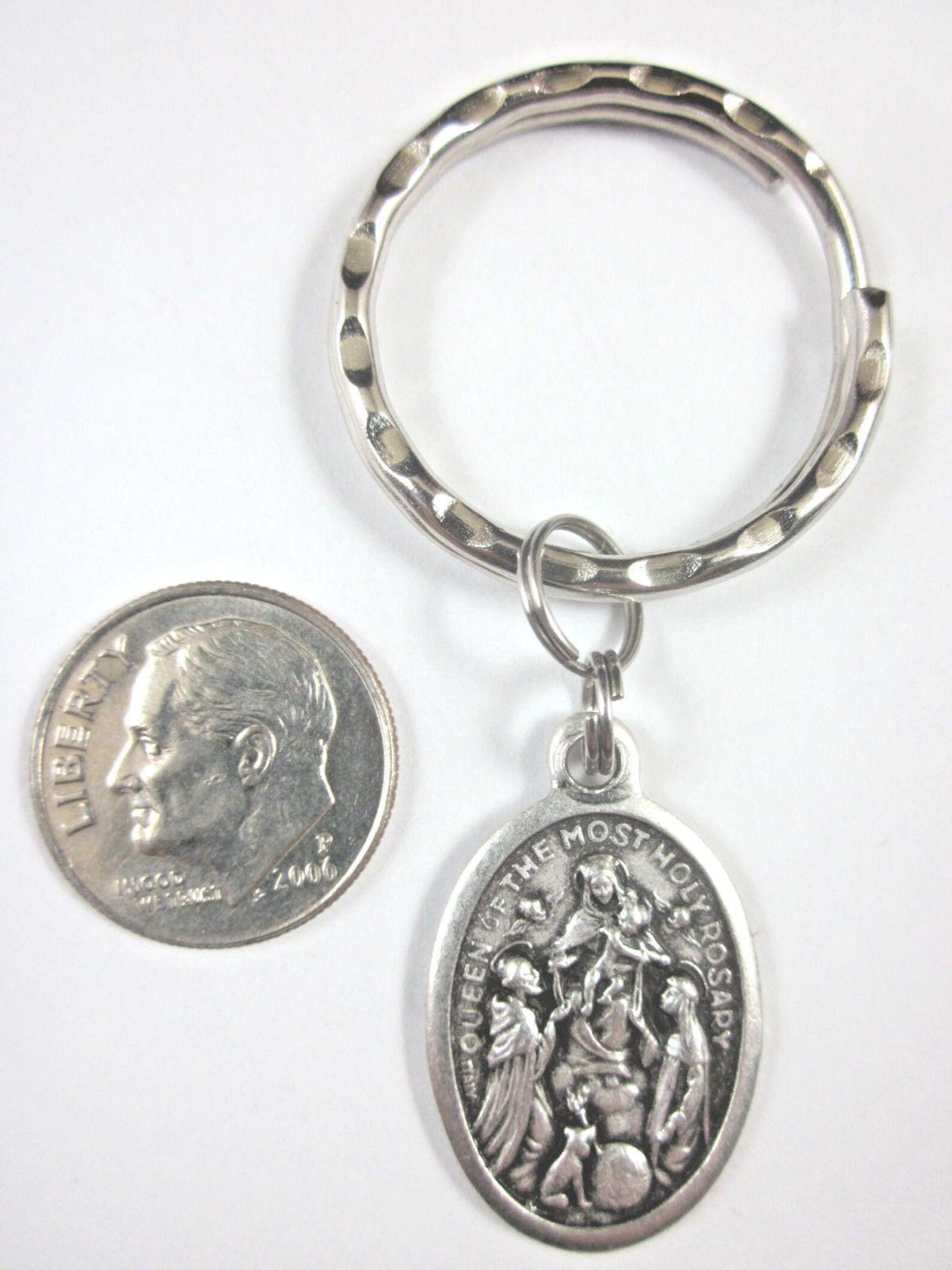 Queen of the Most Holy Rosary Medal Italy Key Ring Gift Box & - Etsy