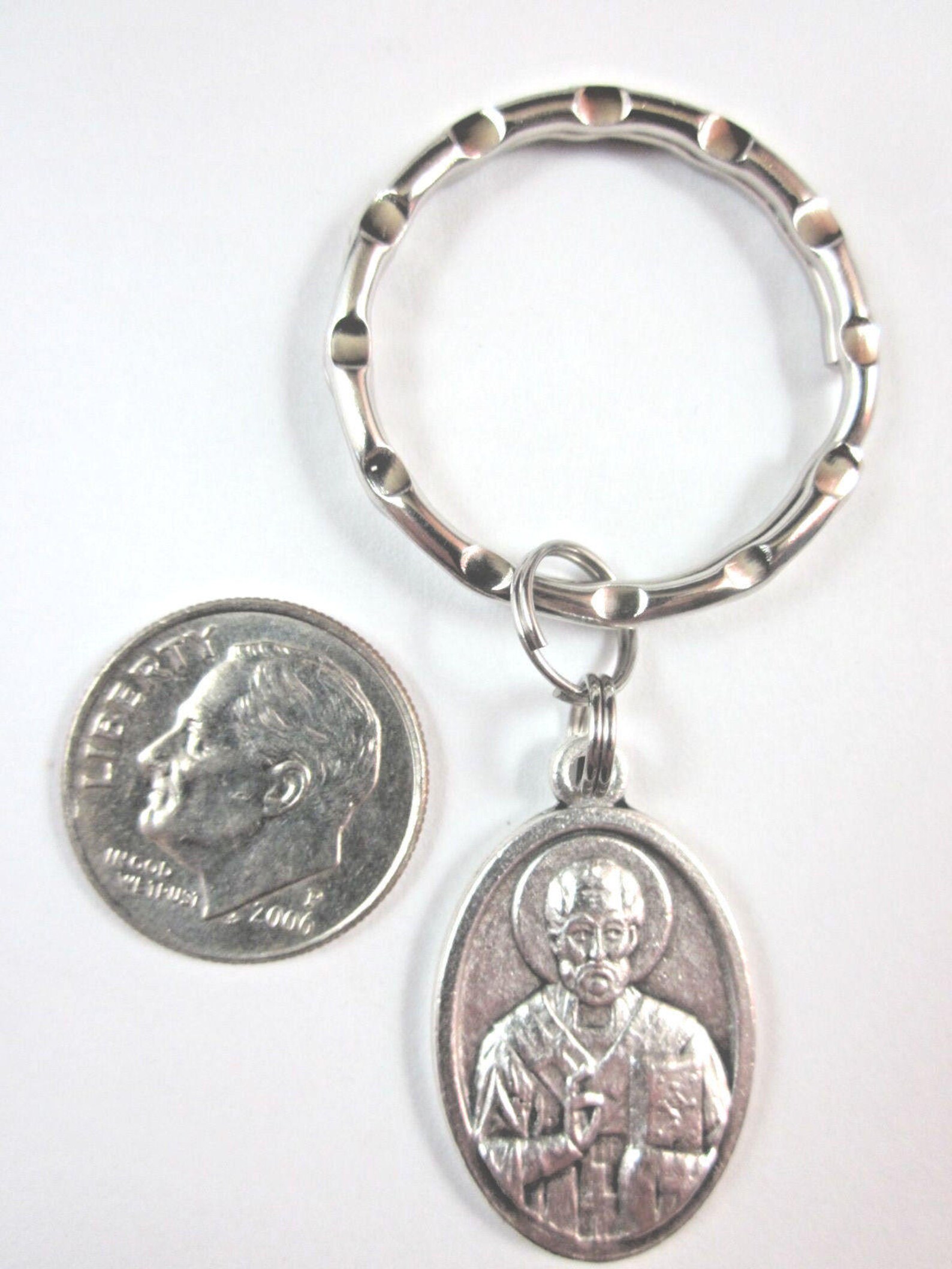 St Nicholas Medal Italy Key Ring Gift Box & Prayer Card - Etsy
