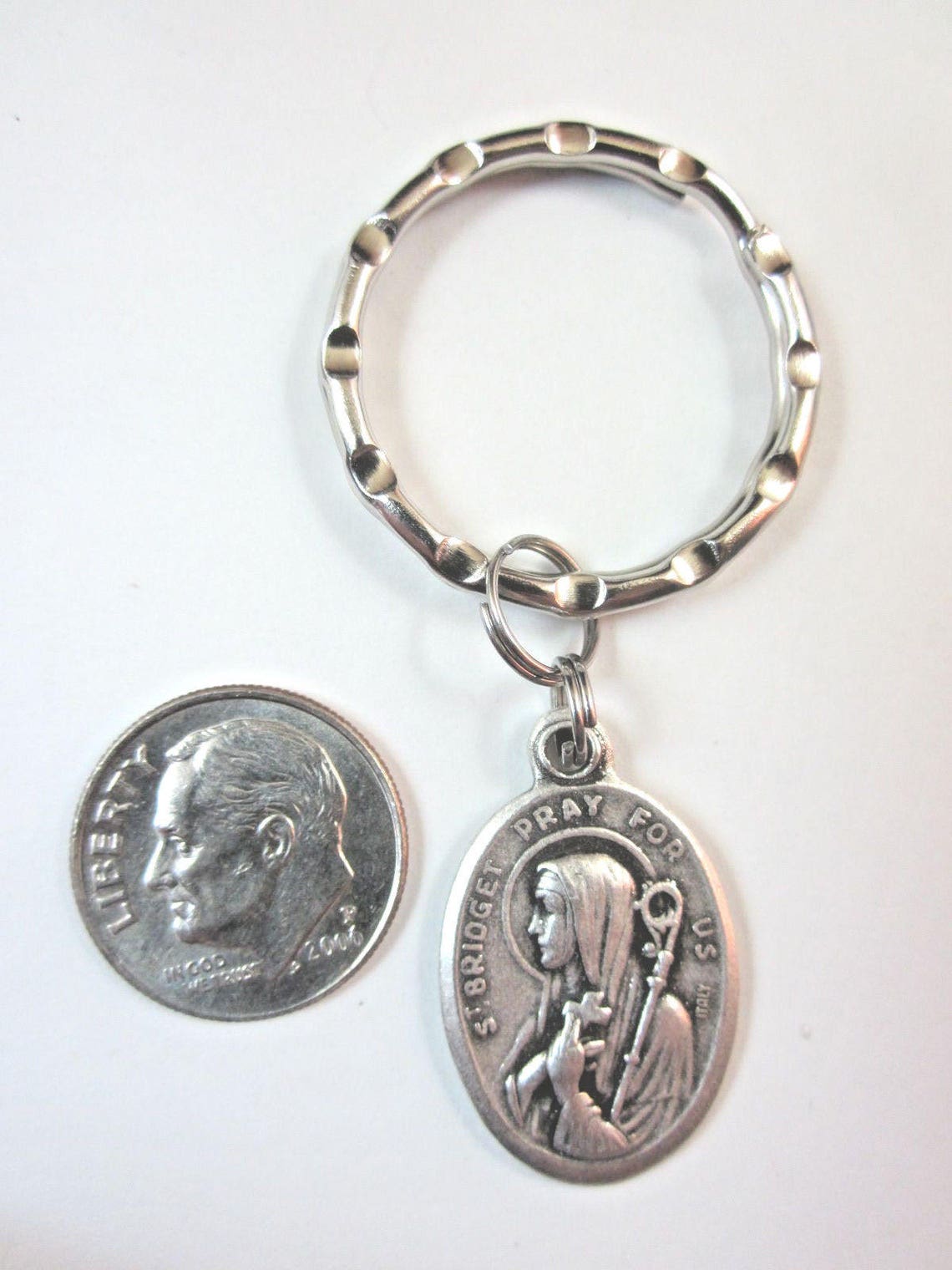 St Bridget Brigid Medal Italy Key Ring Gift Box & Prayer | Etsy