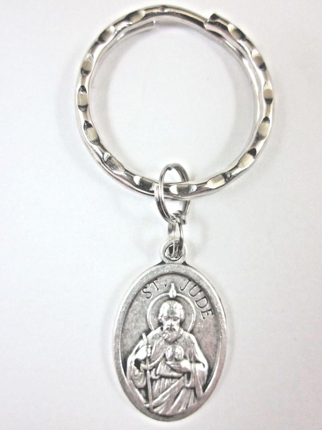 St Jude / Cross Medal Italy Key Ring Gift Box & Prayer Card - Etsy