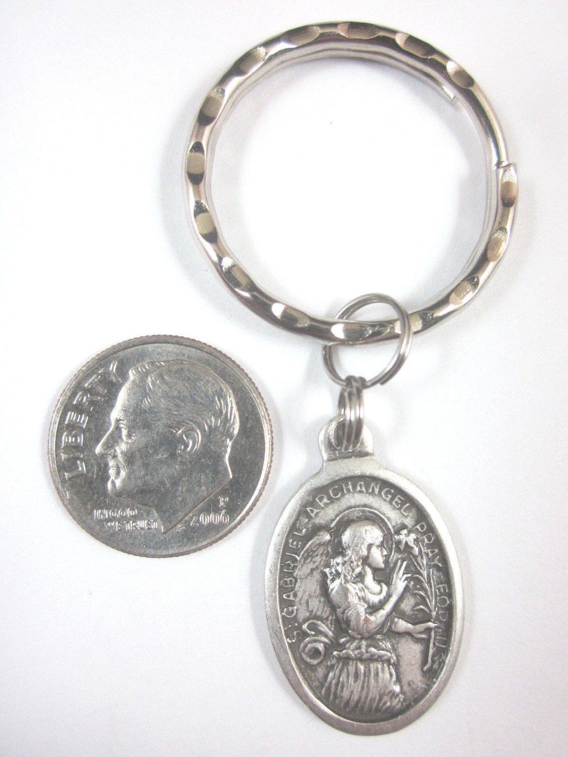 St Gabriel the Archangel Medal Italy Key Ring Gift Box & | Etsy
