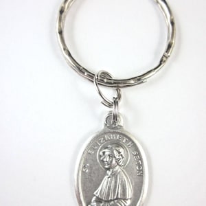 St Elizabeth Ann Seton Medal Italy Key Ring Gift Box & Prayer Card - Etsy