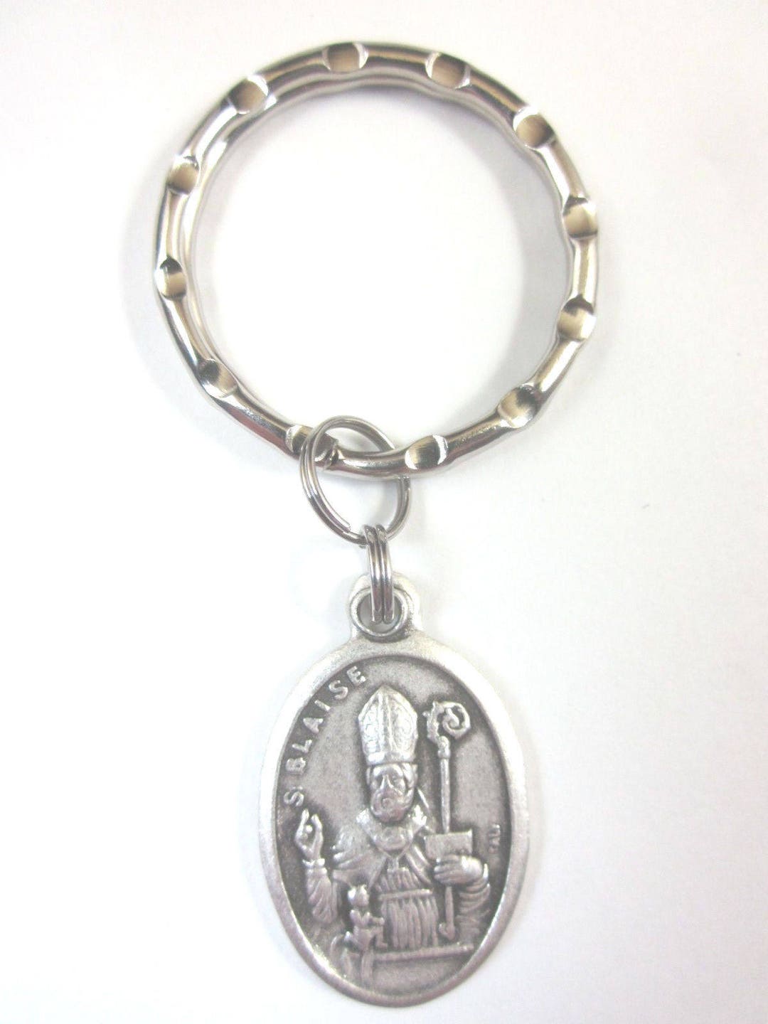 St Blaise Medal Italy Key Ring Gift Box & Prayer Card - Etsy