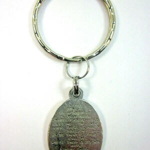 Oversized St Francis With Wolf / Peace Prayer Medal Italy Key Ring - Etsy