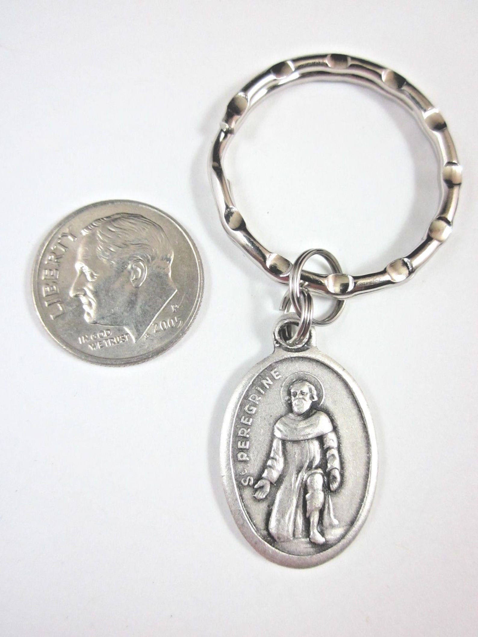 St Peregrine Medal Italy Key Ring Gift Box & Prayer Card | Etsy