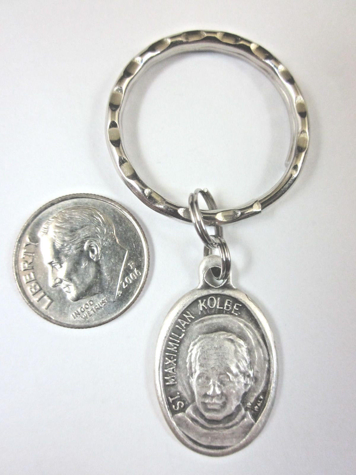 St Maximilian Kolbe Medal Italy Key Ring Gift Box & Prayer | Etsy