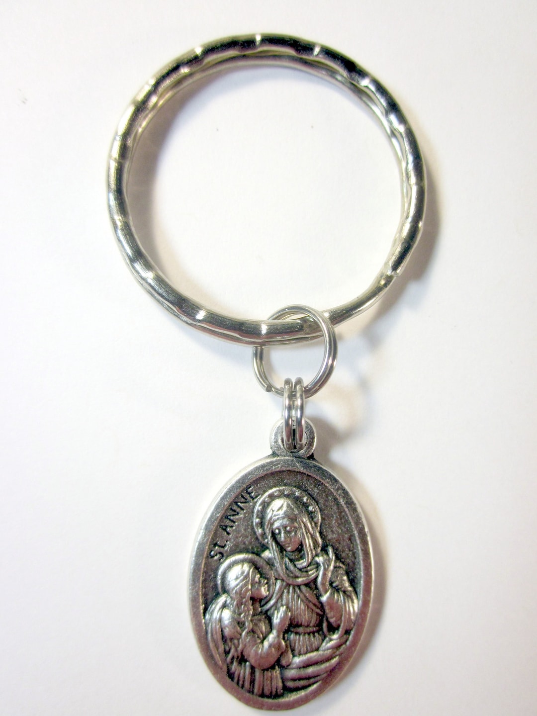 St Anne Medal Italy Key Ring W/ Gift Box & Prayer Card - Etsy