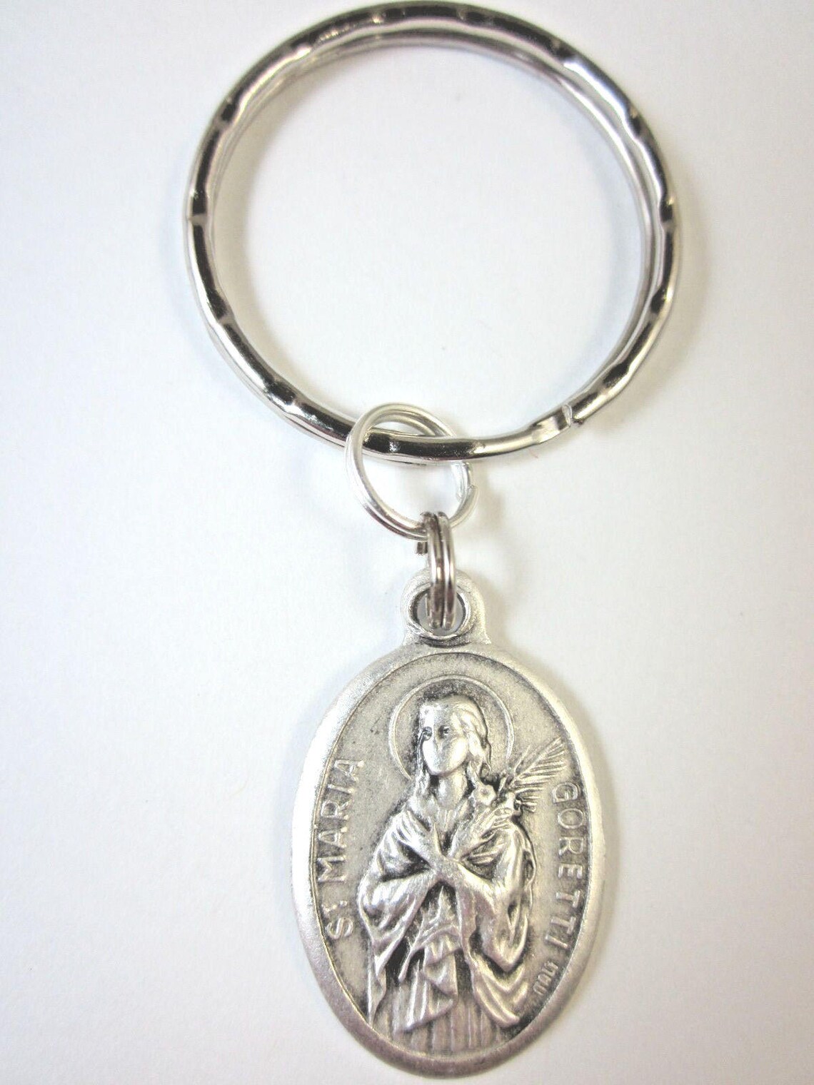 St Maria Goretti Medal Italy Key Ring Gift Box & Prayer Card - Etsy
