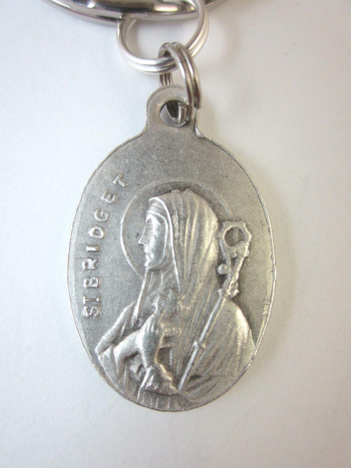St Patrick / St Bridget Brigid Medal Italy Key Ring Gfit - Etsy