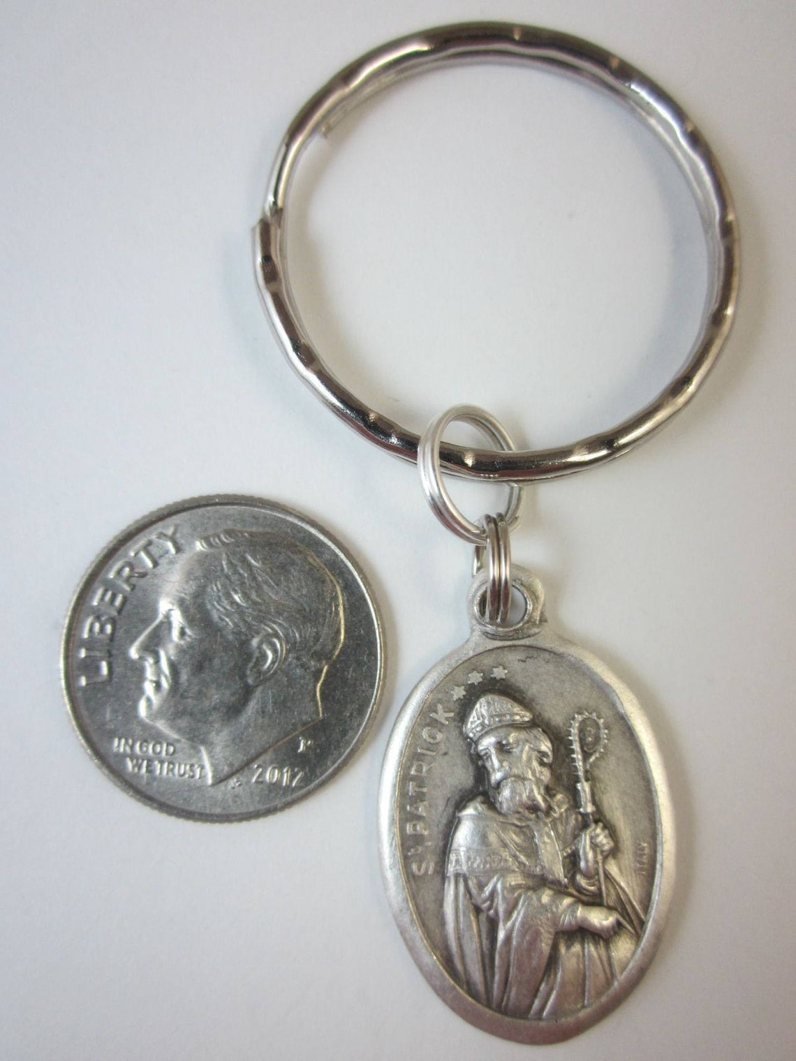 St Patrick / St Bridget ( Brigid ) Medal Italy Key Ring Gfit Box ...