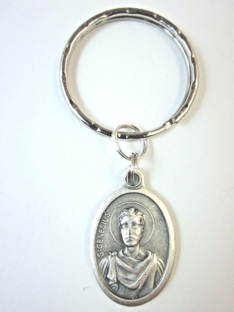 St Genesius of Rome Medal Italy Key Ring Gift Box & Prayer Card - Etsy