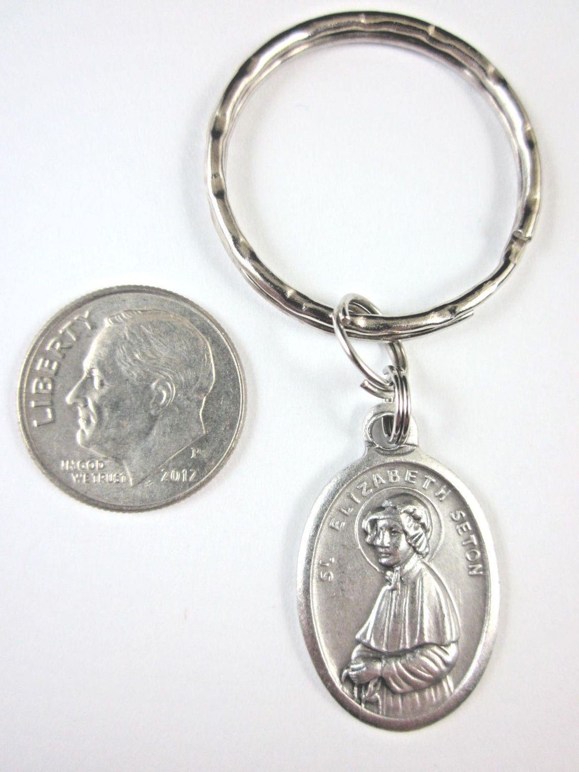 St Elizabeth Ann Seton Medal Italy Key Ring Gift Box & Prayer Card - Etsy