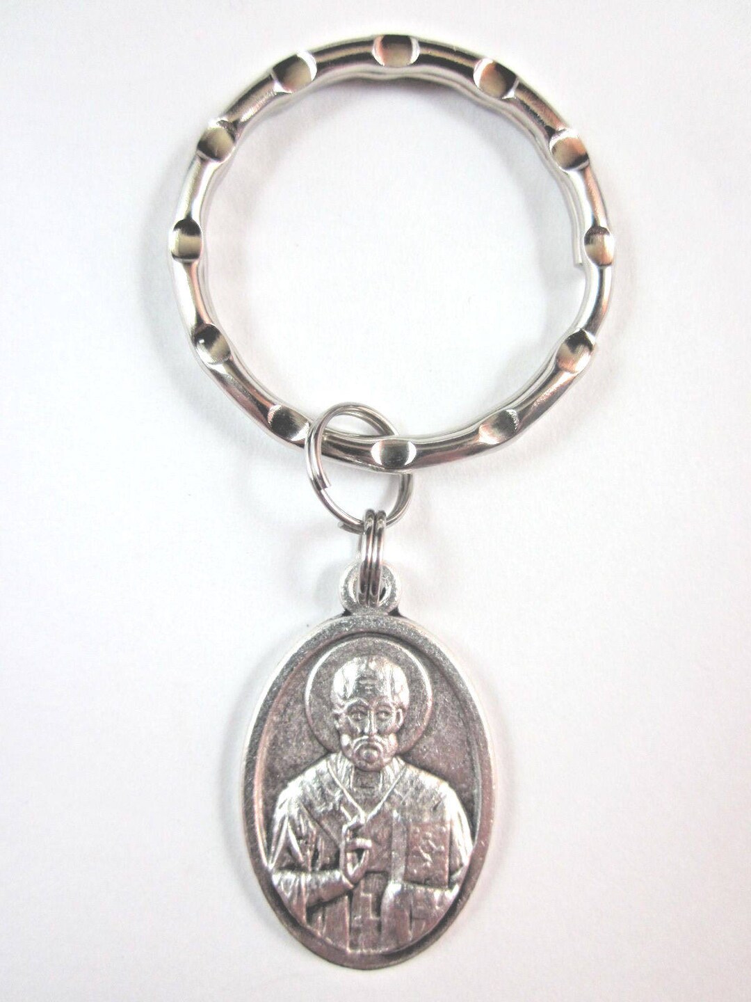 St Nicholas Medal Italy Key Ring Gift Box & Prayer Card - Etsy