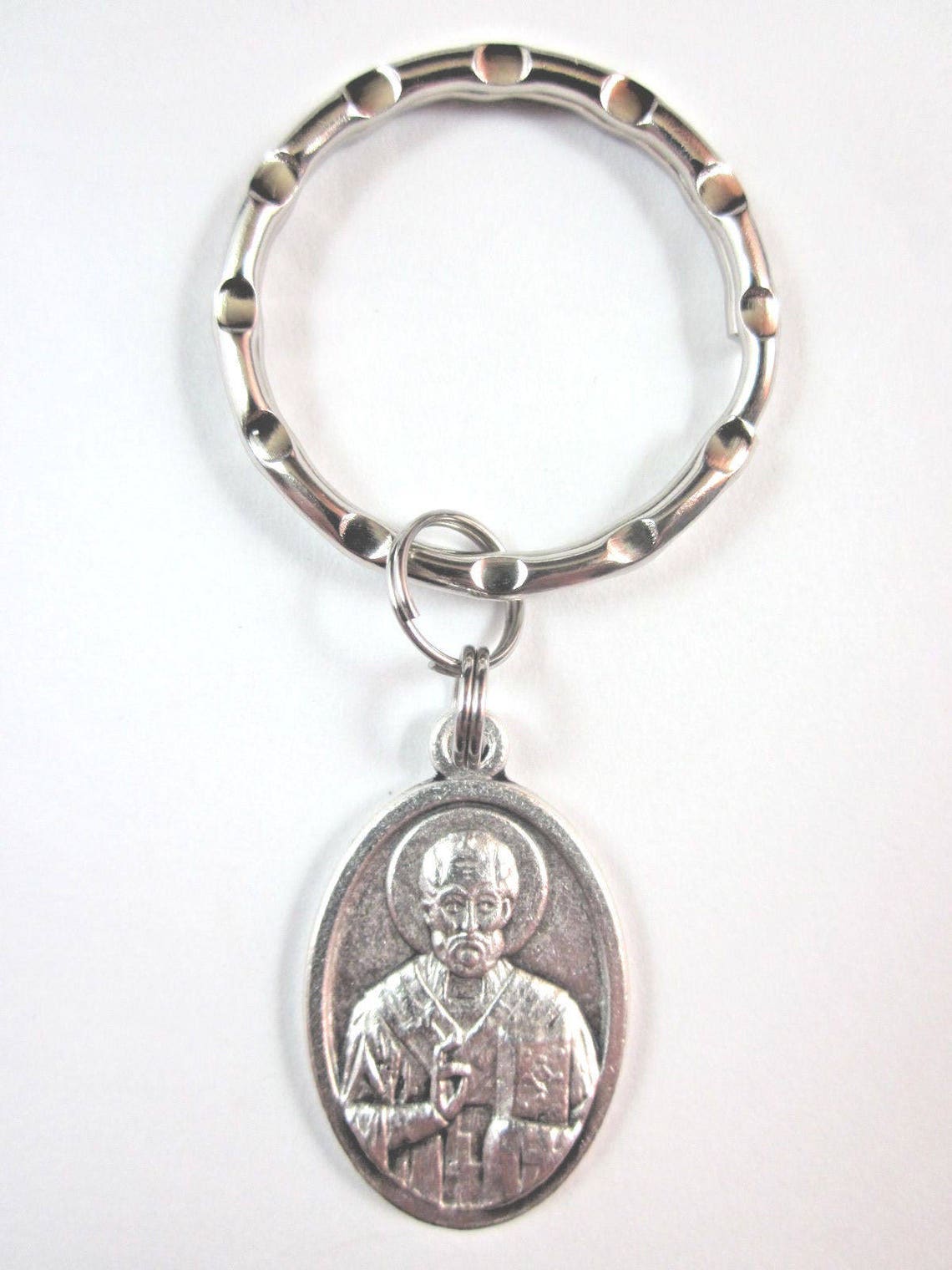 St Nicholas Medal Italy Key Ring Gift Box & Prayer Card - Etsy