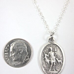 St Hubert Medal Italy Pendant Necklace Ladies 20" Chain Gift Box ...