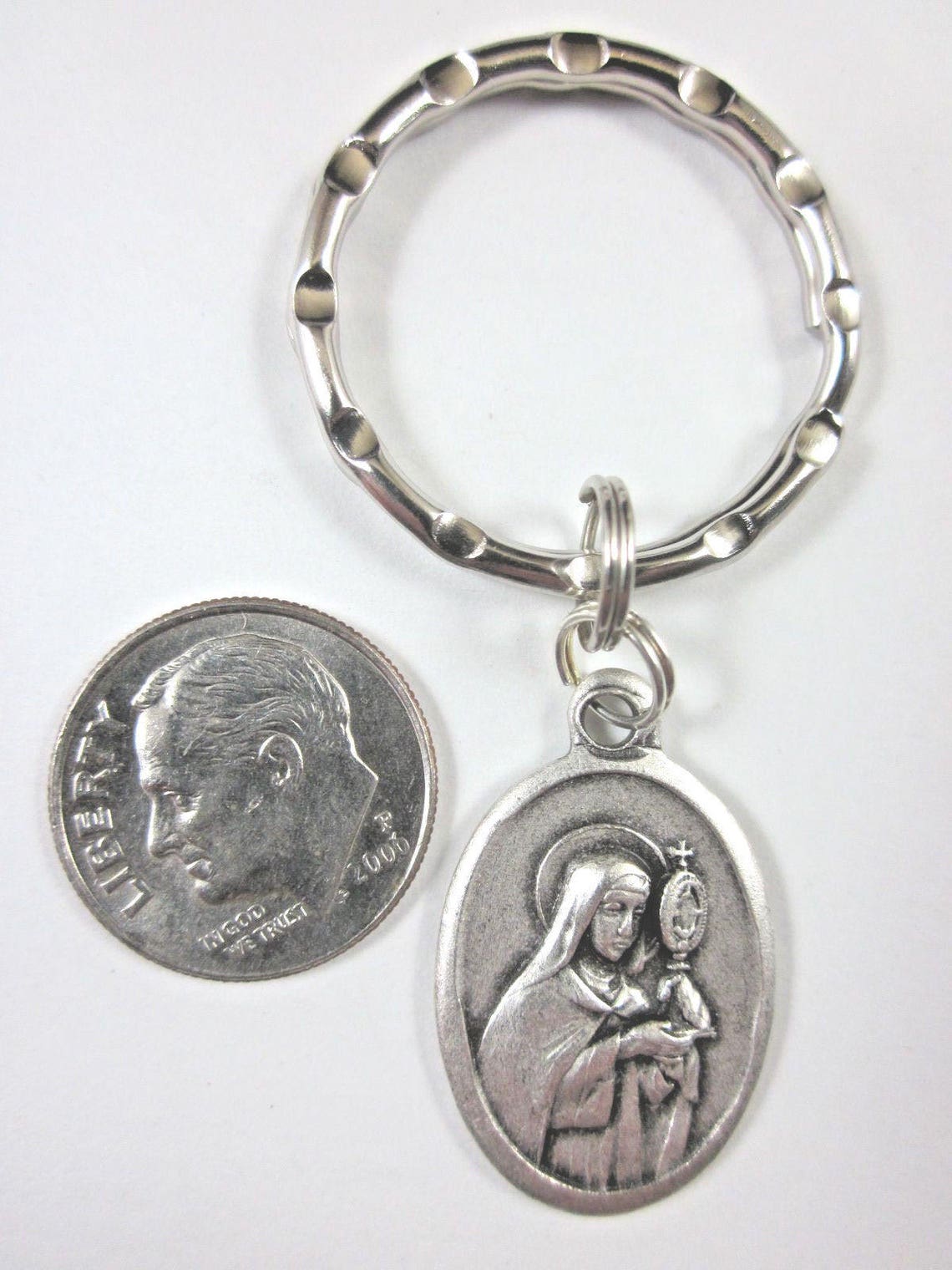 St Clare of Assisi Medal Italy Key Ring Gift Box & Prayer Card | Etsy