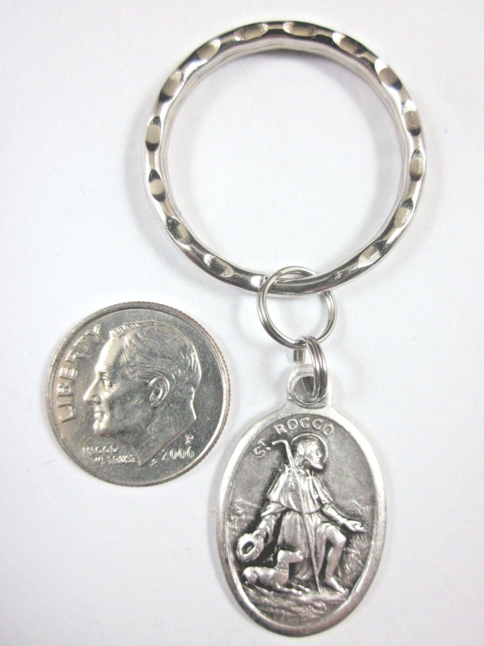 St Rocco Rock Roch Medal Key Ring Gift Box & Prayer Card | Etsy