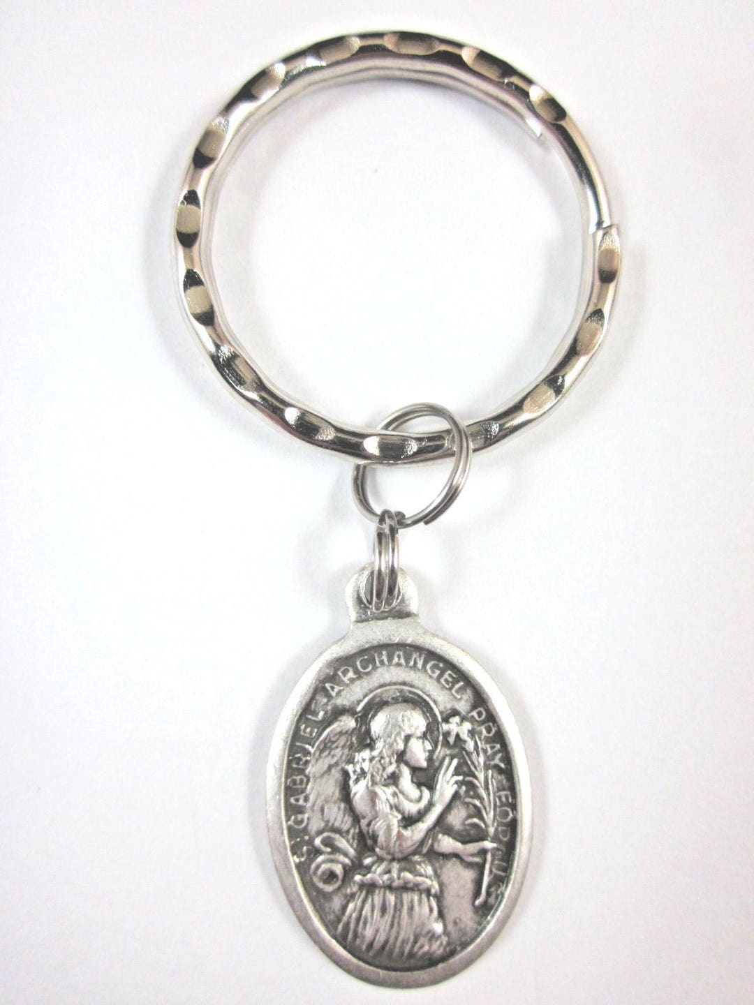 St Gabriel the Archangel Medal Italy Key Ring Gift Box & Prayer Card - Etsy