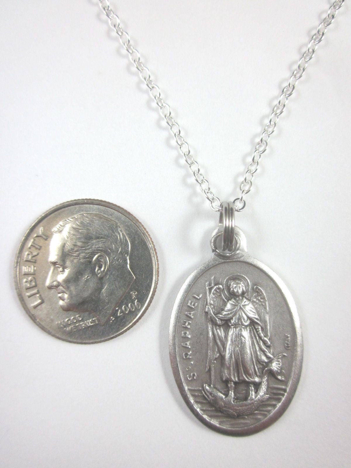 St Raphael the Archangel Medal Pendant Necklace Ladies | Etsy
