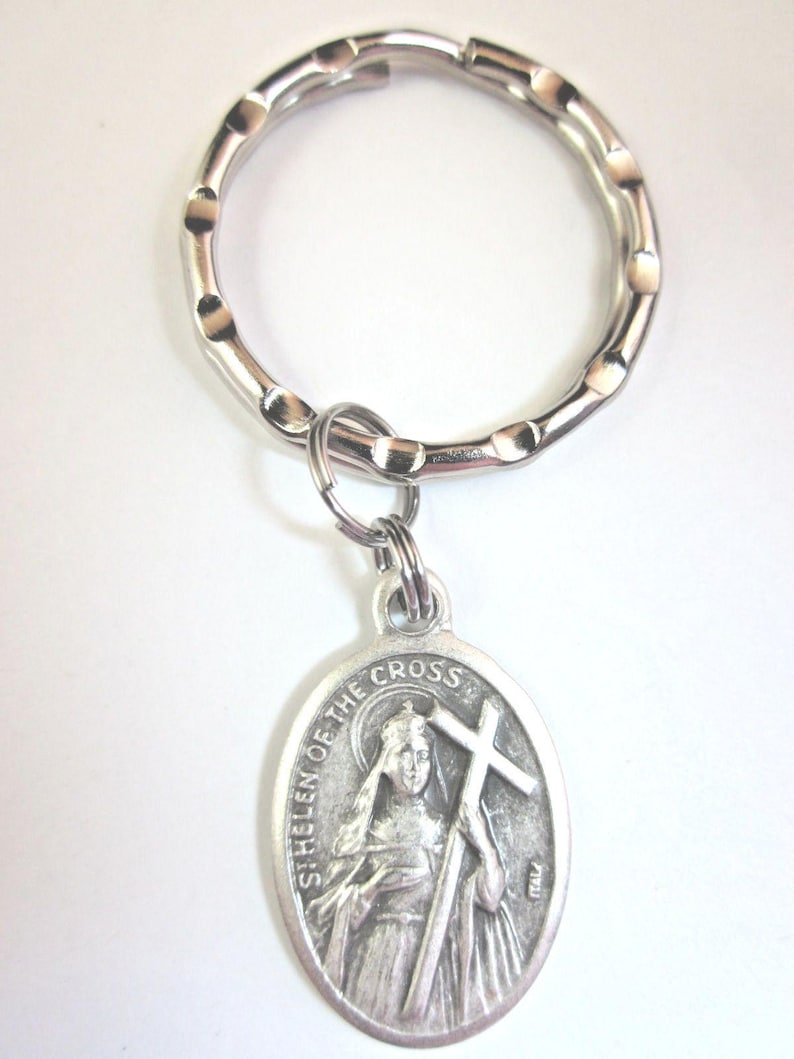 St Helen of the Cross ( Elena ) Medal Italy Key Ring Gift Box & Prayer ...