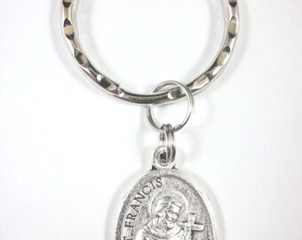St Francis of Assisi Medal Italy Key Ring Gift Box & Prayer | Etsy