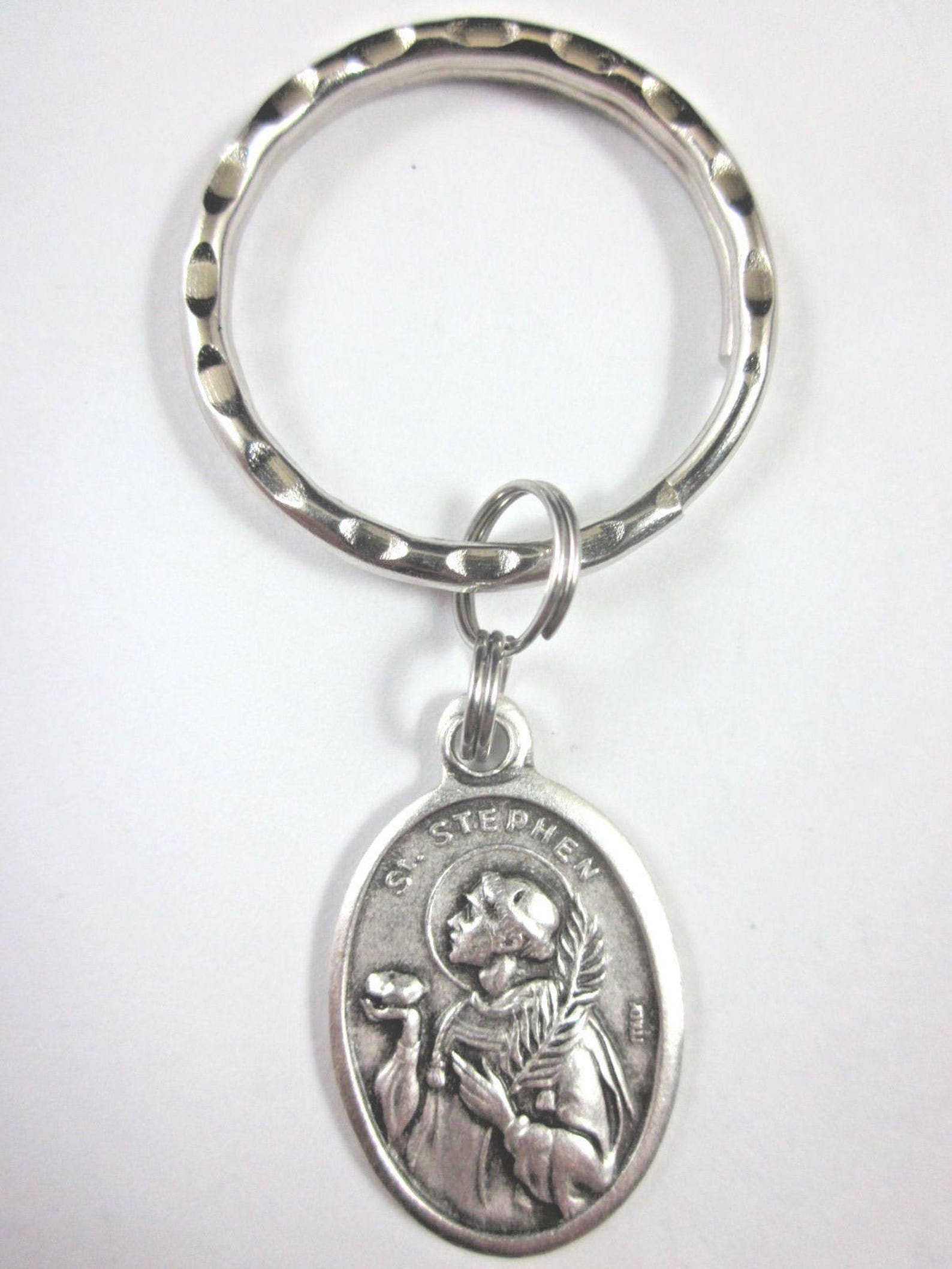 St Stephen Medal Italy Key Ring Gift Box & Prayer Card - Etsy