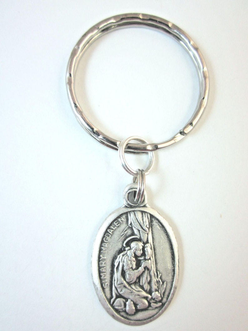 St Mary Magdalen Medal Italy Key Ring Gift Box & Prayer Card - Etsy