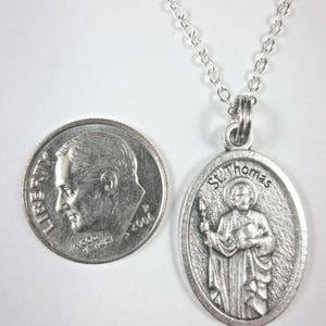 St Thomas the Apostle Medal Pendant Necklace Ladies 20" Chain Gift Box ...
