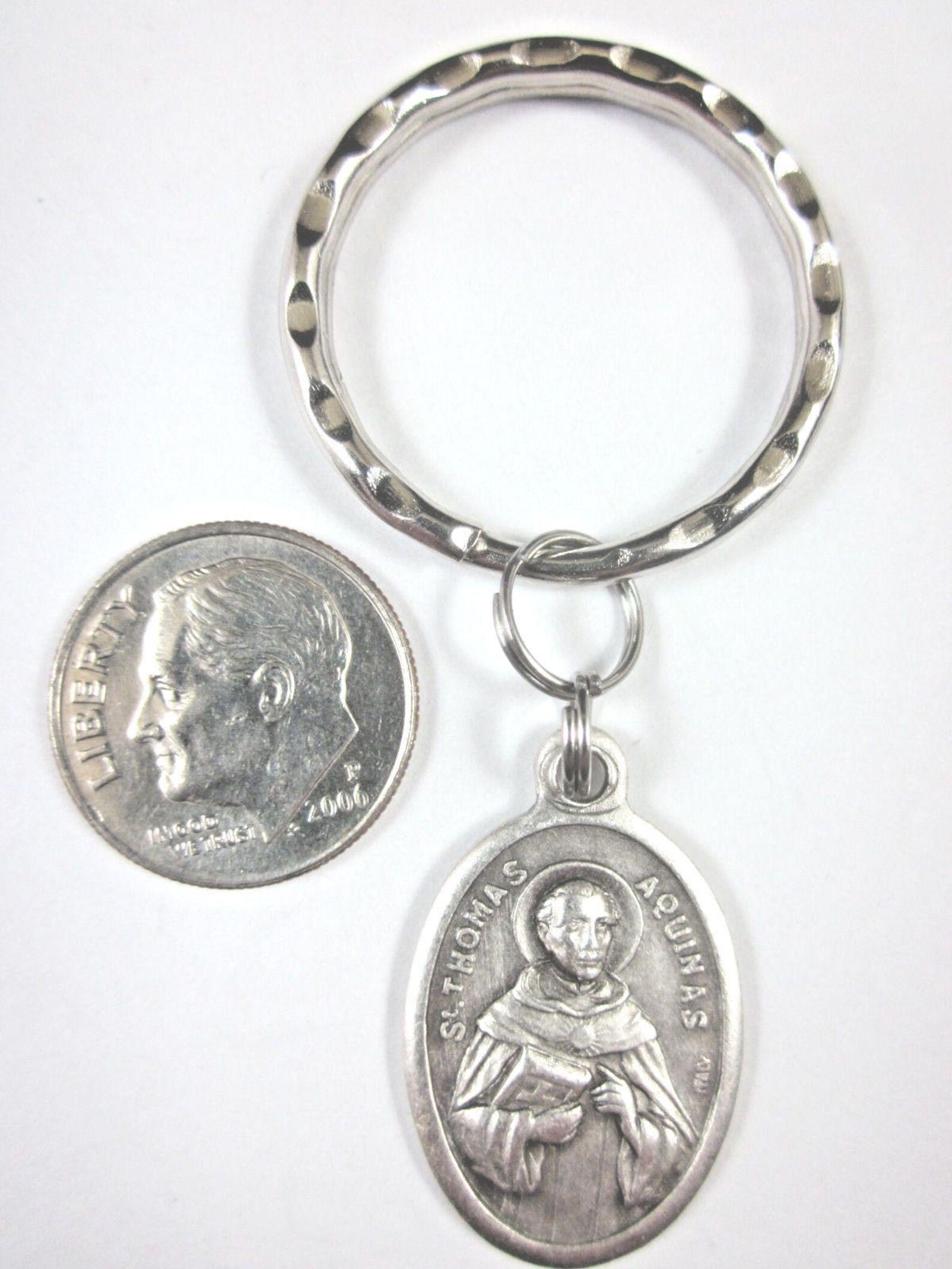 St Thomas Aquinas Medal Italy Key Ring Gift Box & Prayer Card - Etsy
